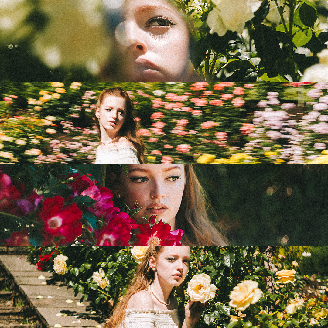 Creative Editorial Portraits at a Rose Garden in Portland by Alina Veksler